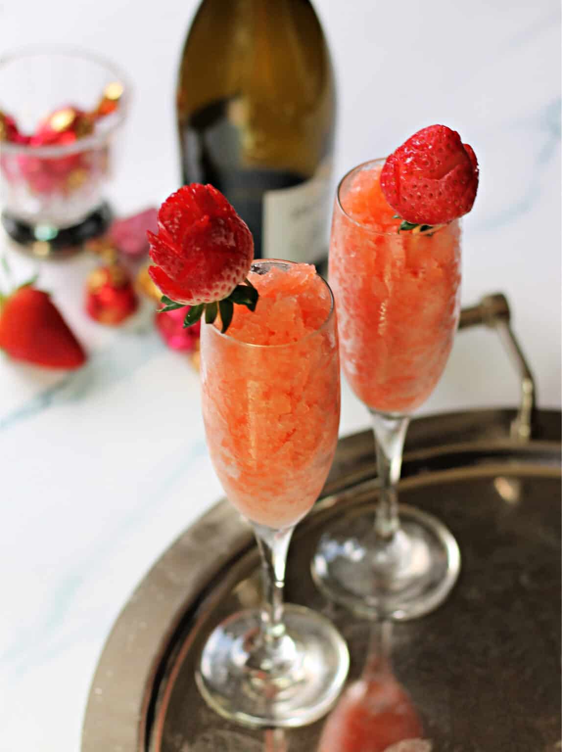 Strawberry & Champagne Granita - The Kitchen Prep Blog