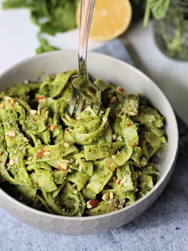 Avocado Pesto Pasta - The Kitchen Prep Blog