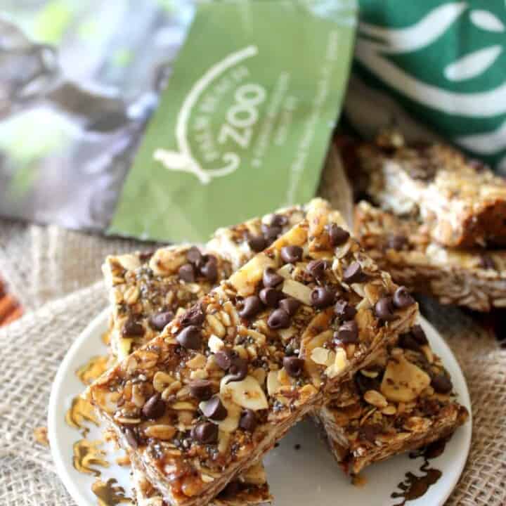 "Monkey Bars" (Banana Peanut Butter Chocolate Chip Granola Bars)