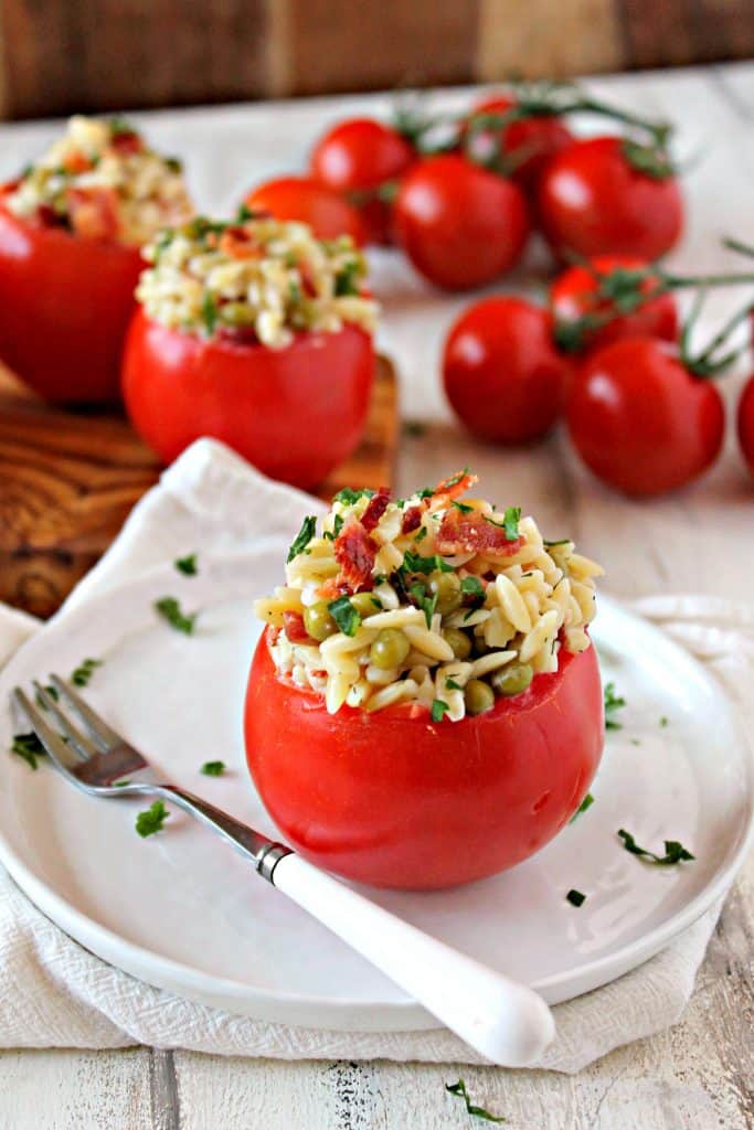 Cold Stuffed Tomatoes - The Kitchen Prep Blog