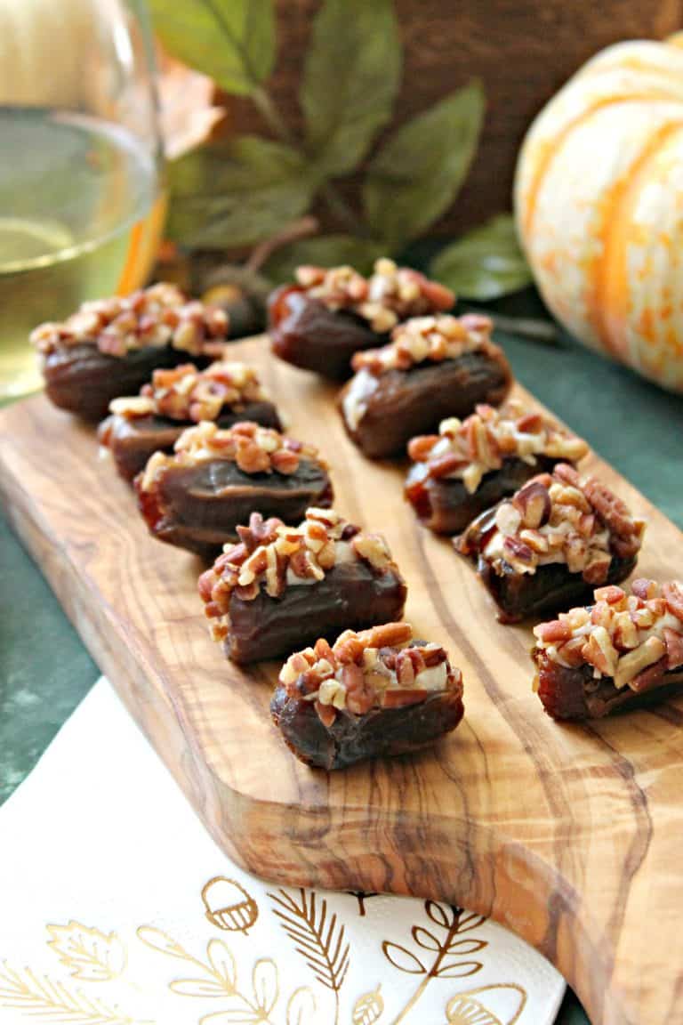 Honey-Cinnamon Cream Cheese Stuffed Dates - The Kitchen Prep Blog