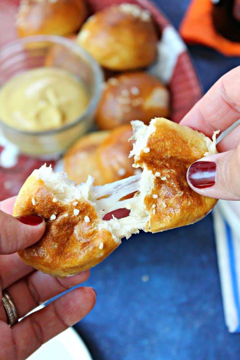 Easy Cheese-Stuffed Pretzel Bites - The Kitchen Prep Blog