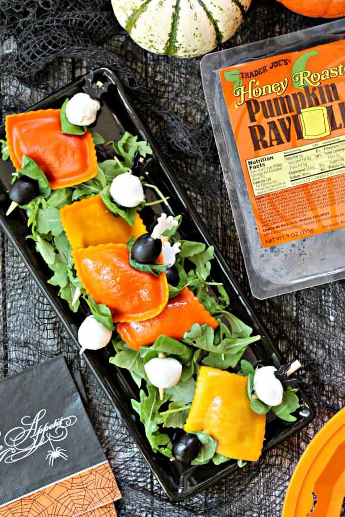 Easy Halloween Ravioli Skewers - The Kitchen Prep Blog