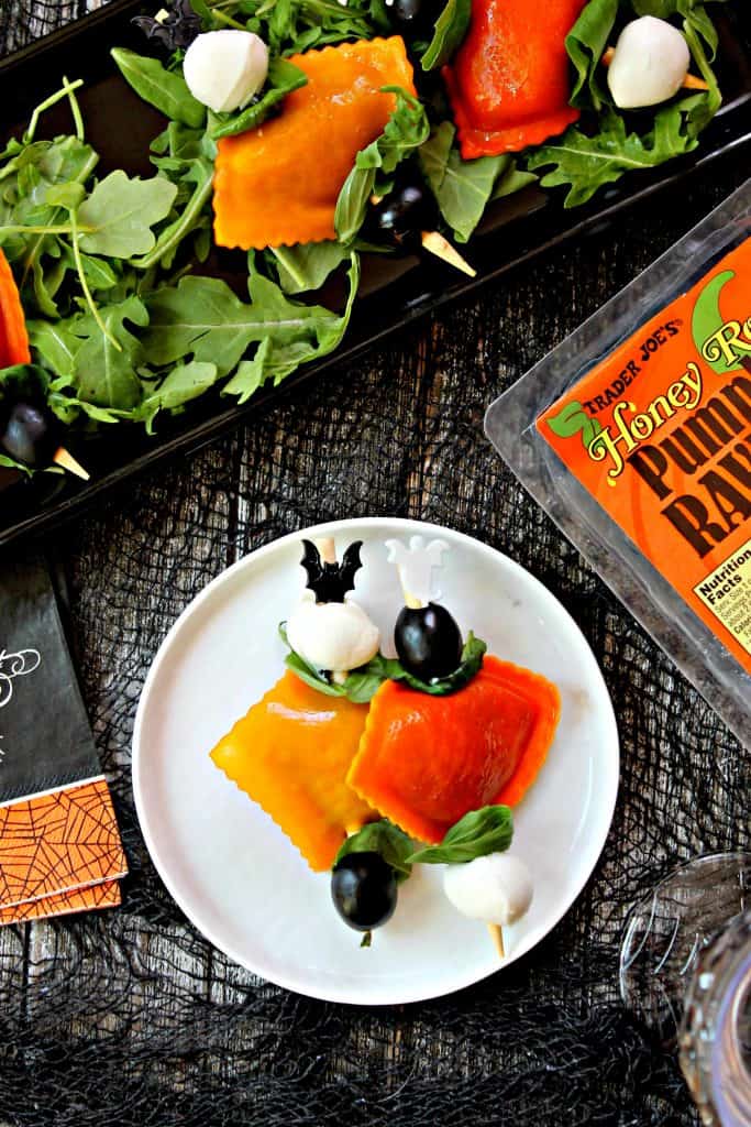 Easy Halloween Ravioli Skewers - The Kitchen Prep Blog