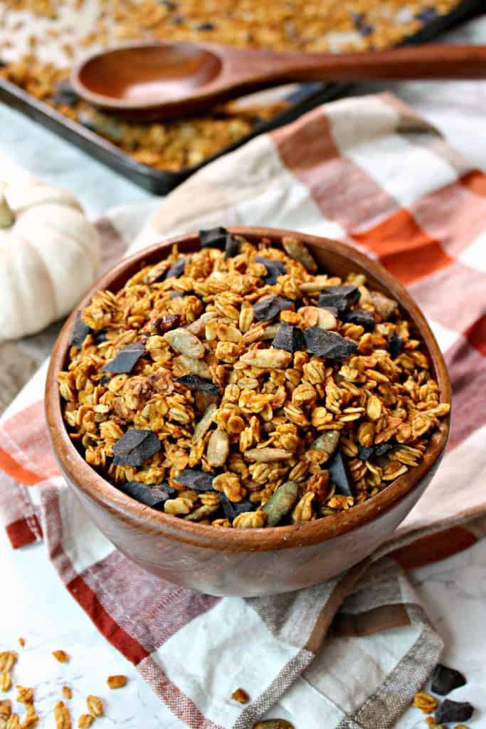 Pumpkin Seed Chocolate Chunk Granola - The Kitchen Prep Blog