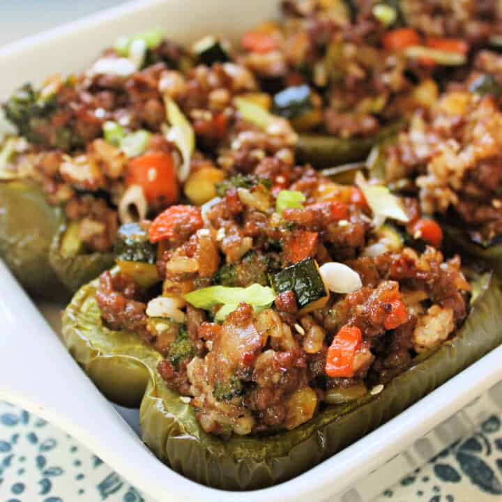 Asian-Inspired Stuffed Peppers - The Kitchen Prep Blog