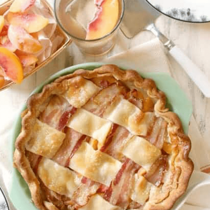 Peach Pie with Bacon - The Kitchen Prep Blog